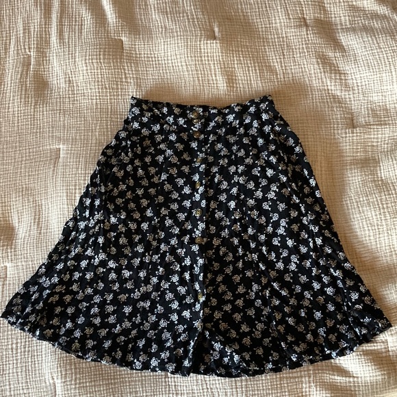 Field Day | Skirts | Field Day Bae Skirt In Black Rose Crepe | Poshmark